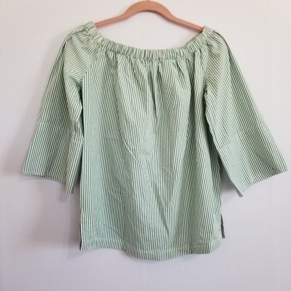 Free Assembly | Tops | Nwt Free Assembly Green White Stripe Off ...